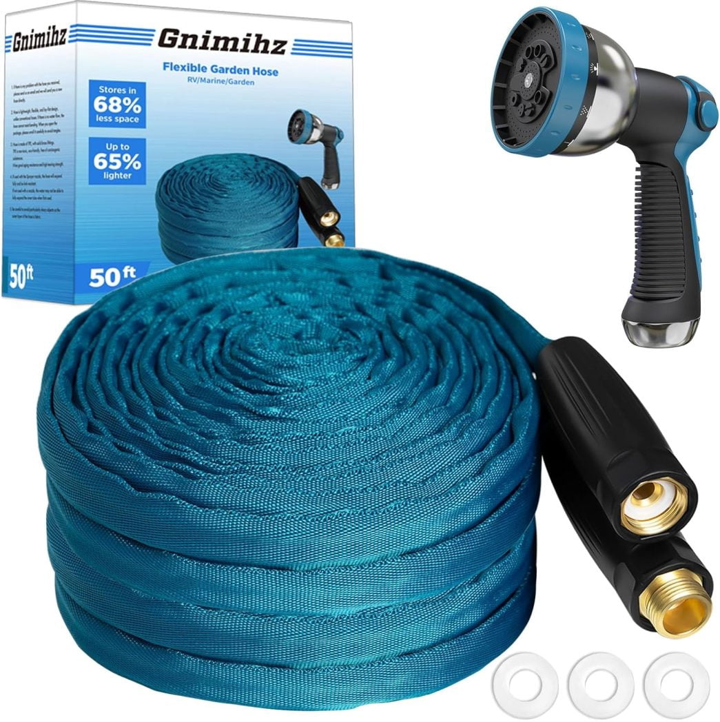 Garden Hose 50ft, Made of TPE(Not PVC), Ultra-Light & Flexible Water ...