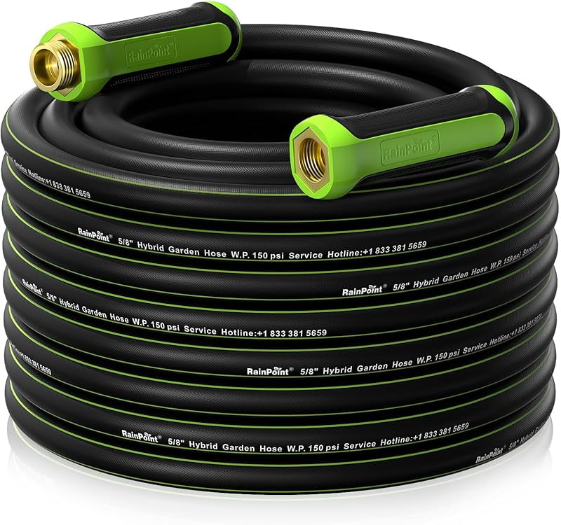Garden Hose 50ft x 5/8", Water Hose Heavy Duty, Flexible, Lightweight ...