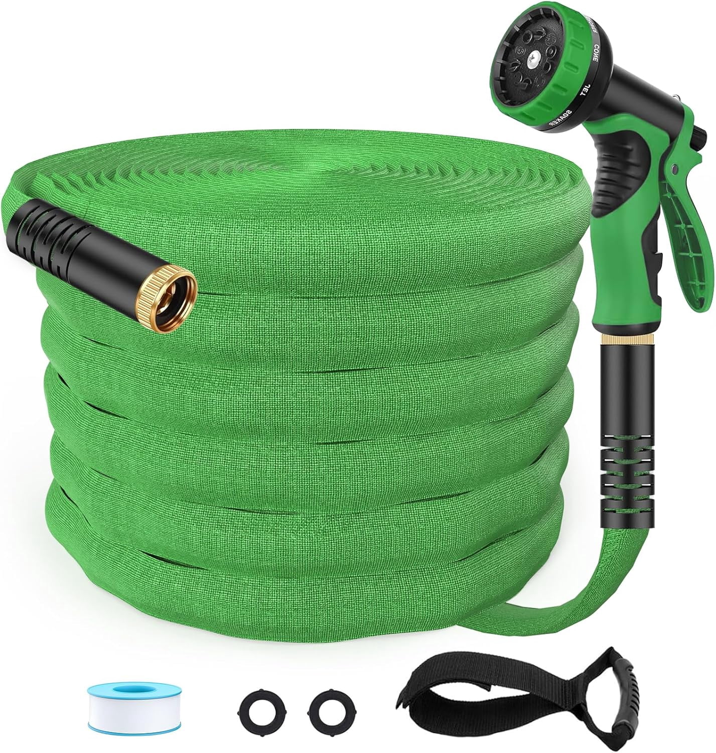 Garden Hose 75ft, Lightweight Water Hose with 10 Function Spray ...