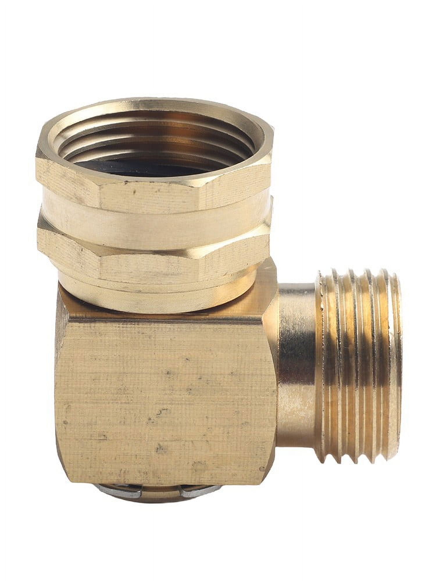 Garden Hose 90 Degree Solid Brass Connector Swivel Elbow Pipe Fitting Leak-Proof Protector for ...