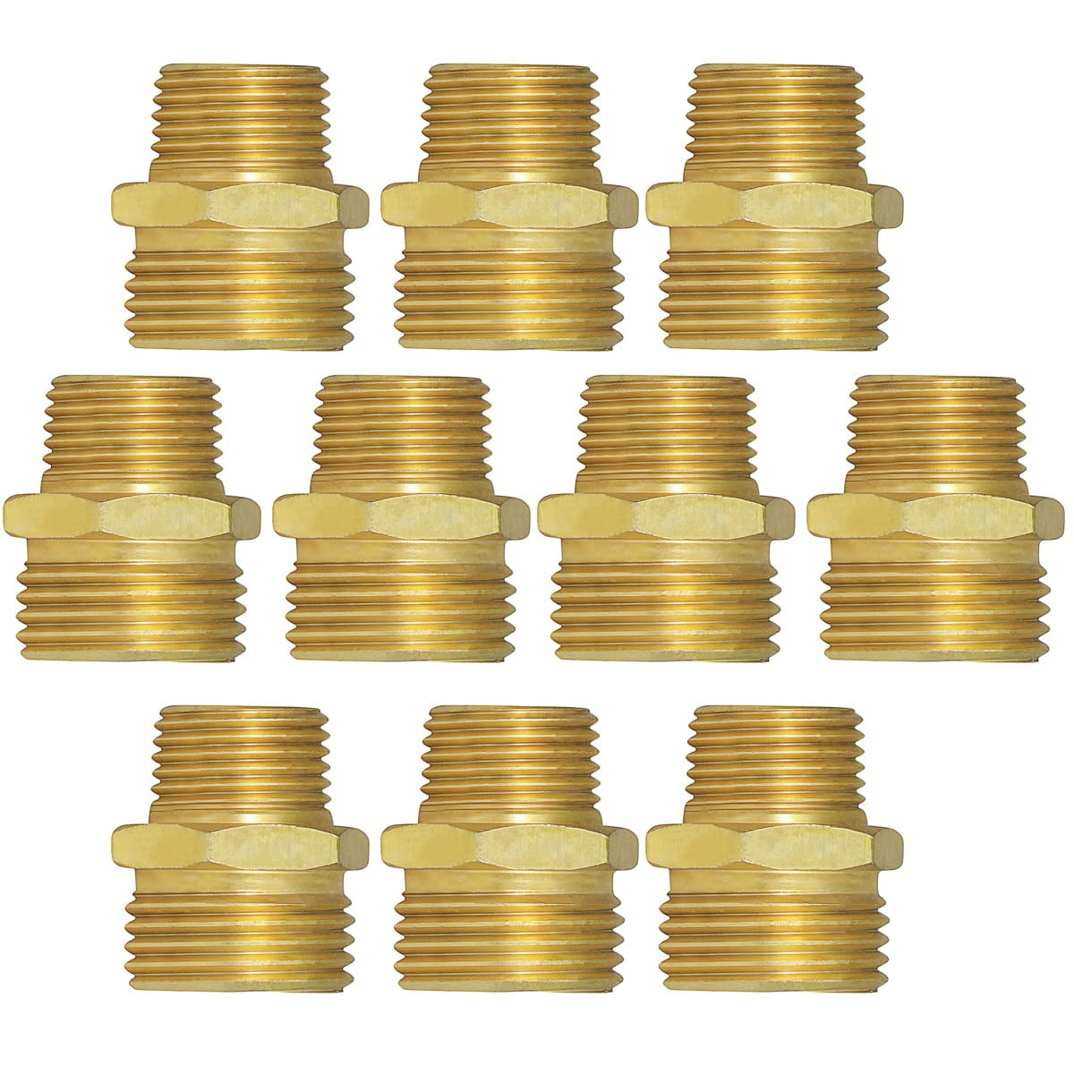 Garden Hose Adapter 3 4 Mh X 1 2 Mip 1 2 Swt Brass 10 Pack