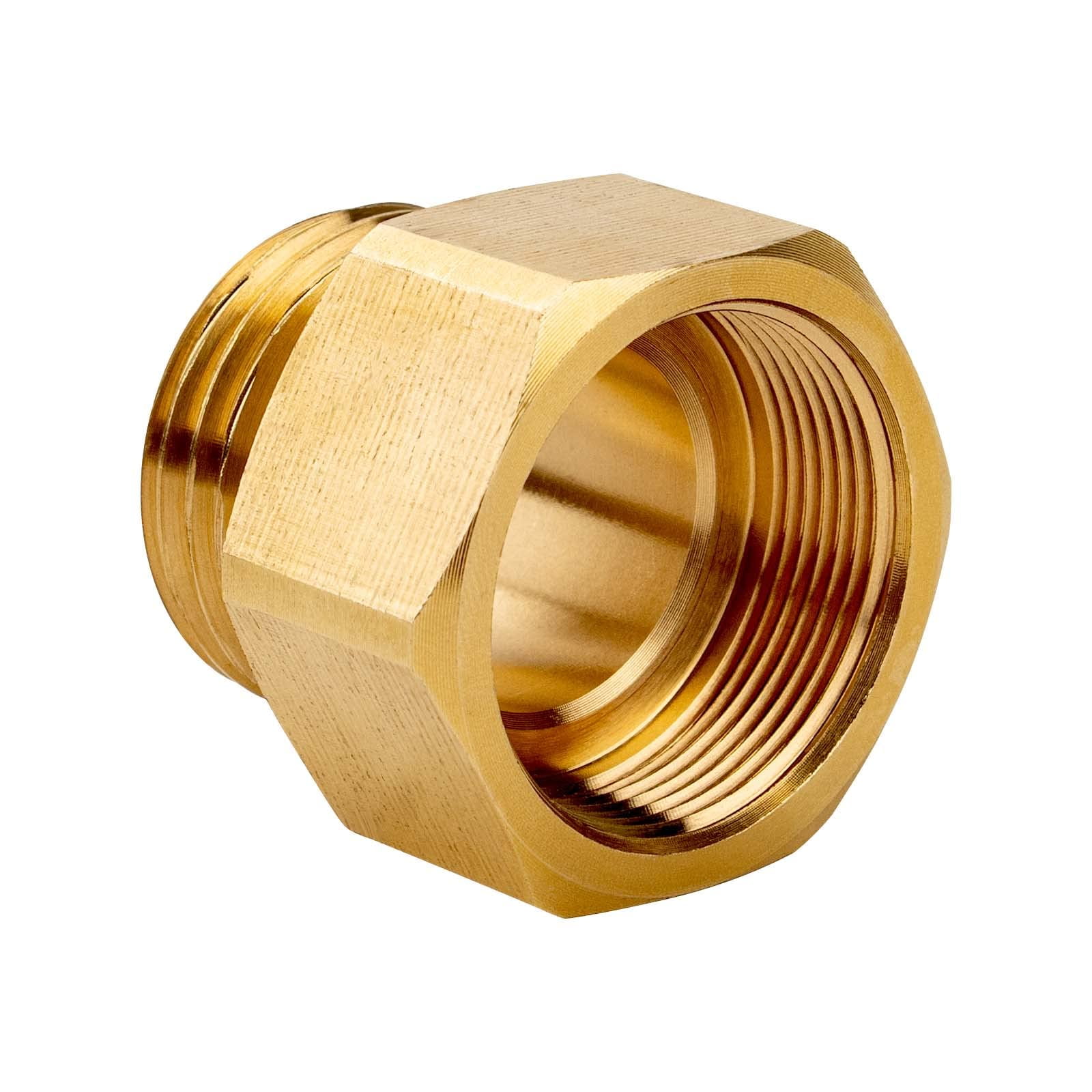 Garden Hose Bib Adapter, 1-1/16" Fine Thread (Female), to 3/4 GHT Male ...