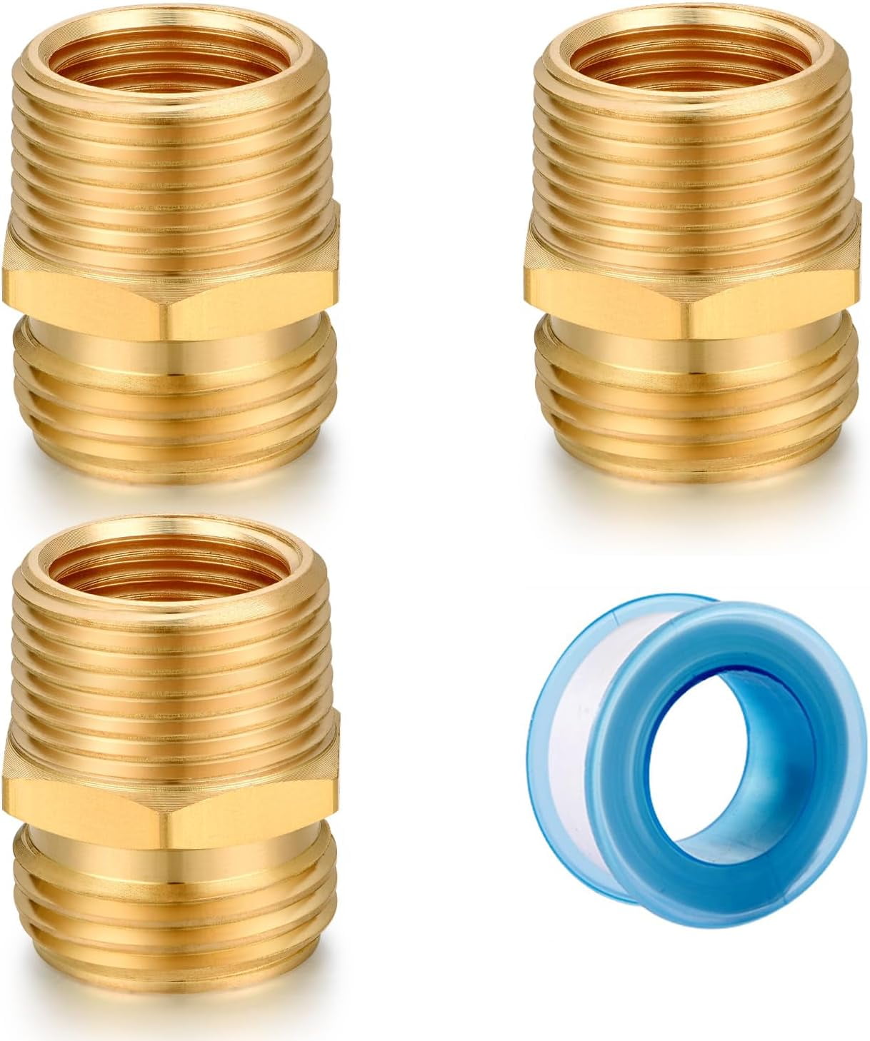 Garden Hose Connector Adapter,3/4" GHT male and 3/4" NPT male ...