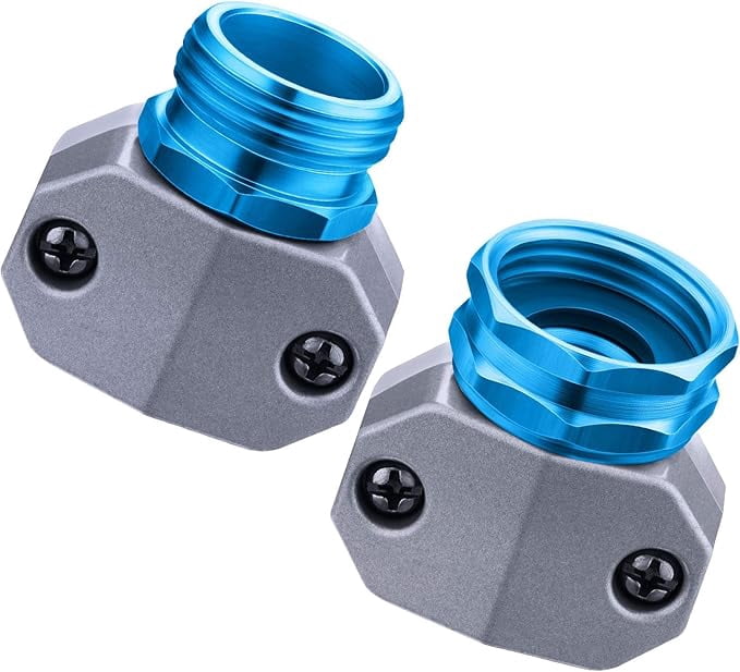 Garden Hose Connector Kit Water Hose Repair Fittings Aluminum Male ...