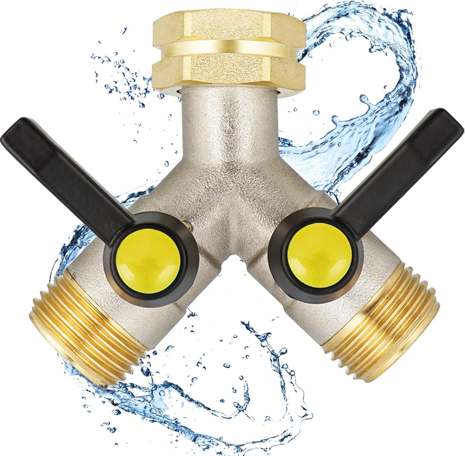 Garden Hose Diverter Heavy Brass Hose Diverter Hose Separator 2-Way ...