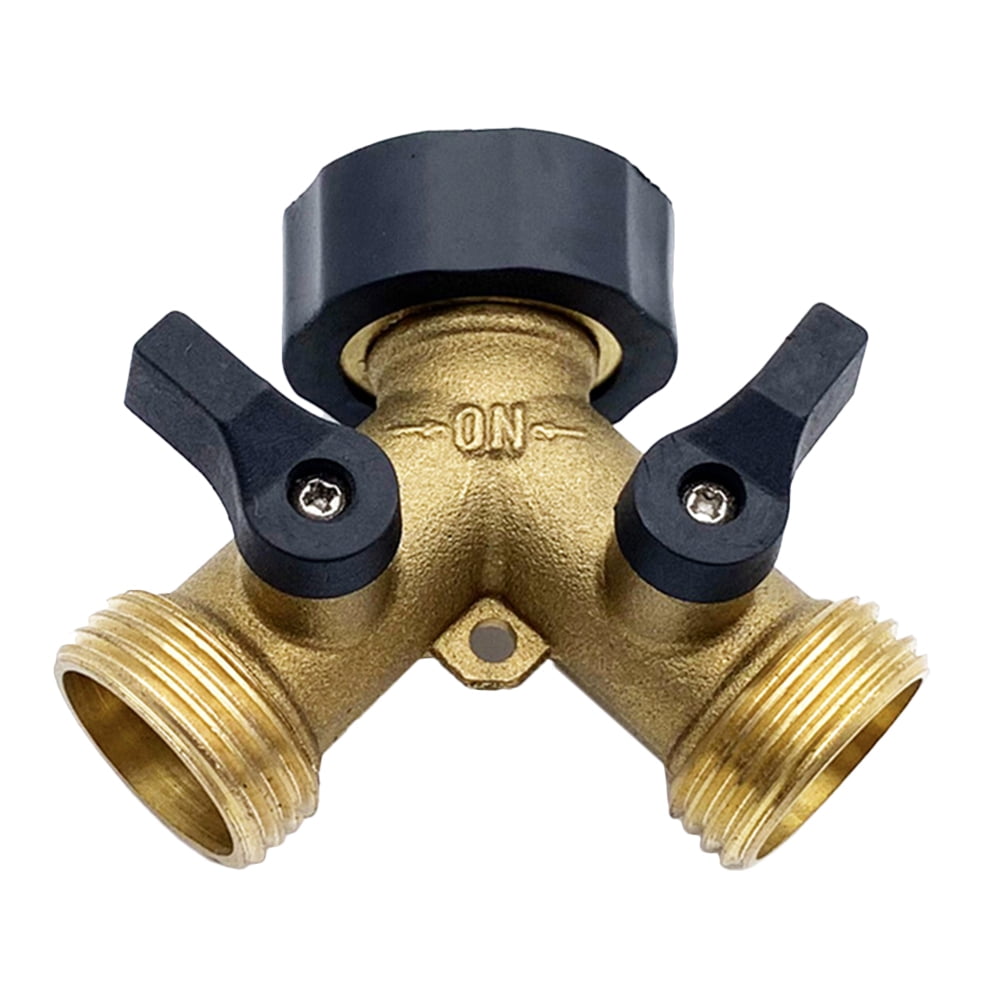 Worgeous Garden Hose Diverter Heavy Duty Hose Connector Brass 2 Way 3/4" Hose Splitter - Walmart.com