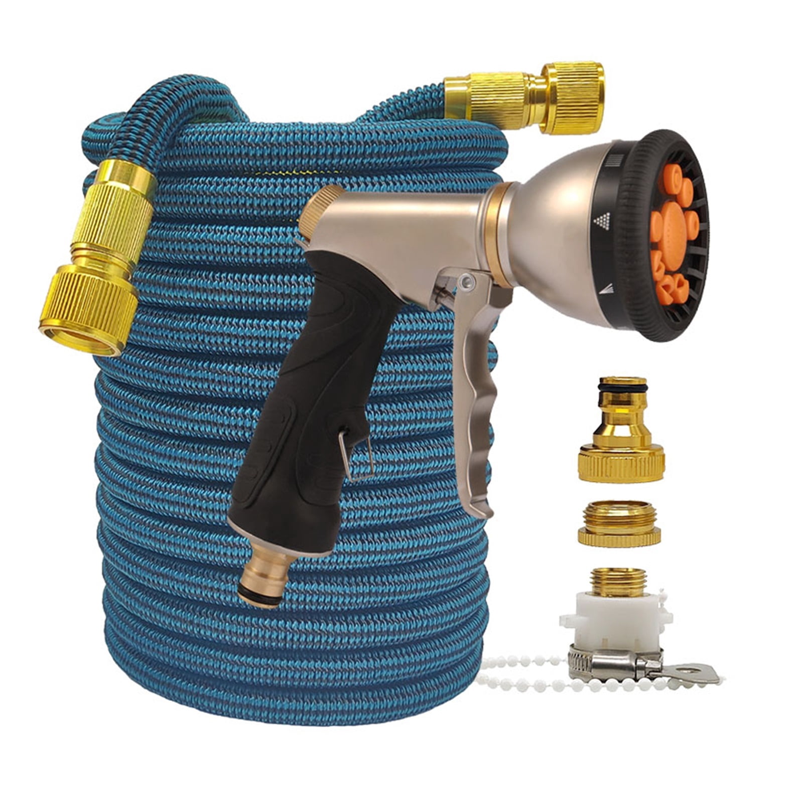 Garden Hose Double Metal Connector Flexible Magic Expandable High ...