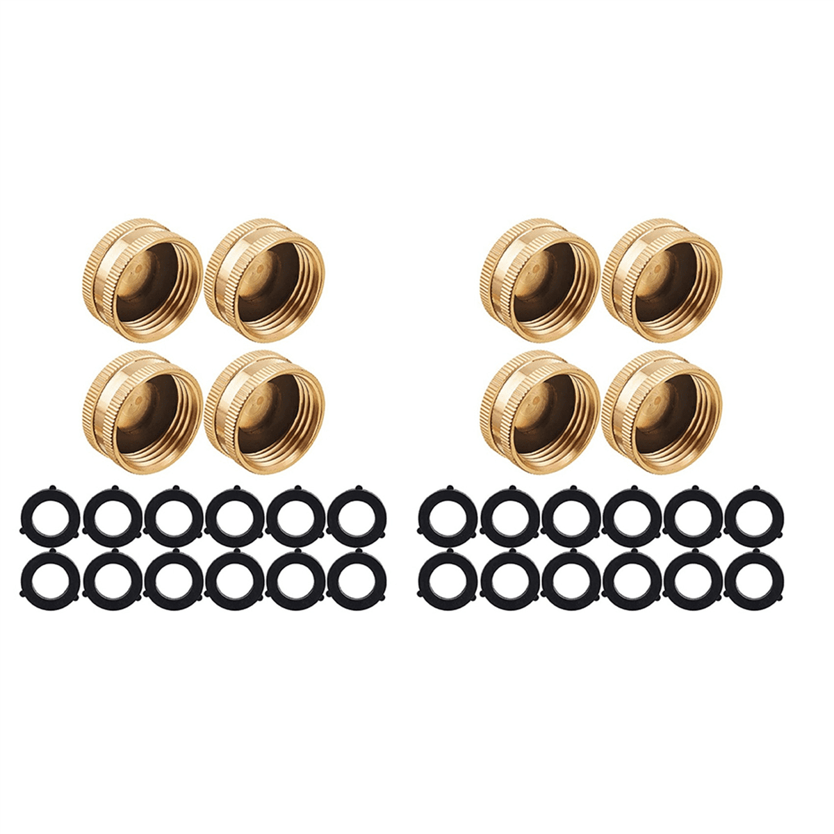 Garden Hose Female End Cap, Brass Spigot Cap with Extra 24 Washers, 3/4 ...