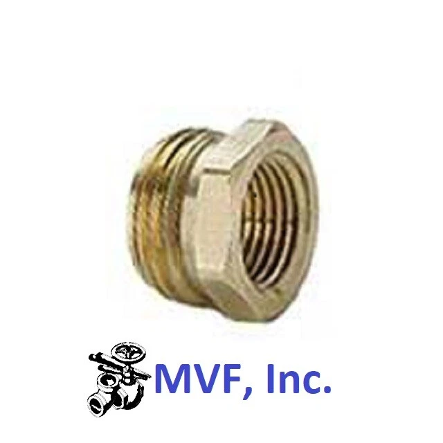 Garden Hose Fitting 3/4" Male Ght X 1/2" Female Npt Brass Hex Bushing 80Gh-12-8 - Walmart.com