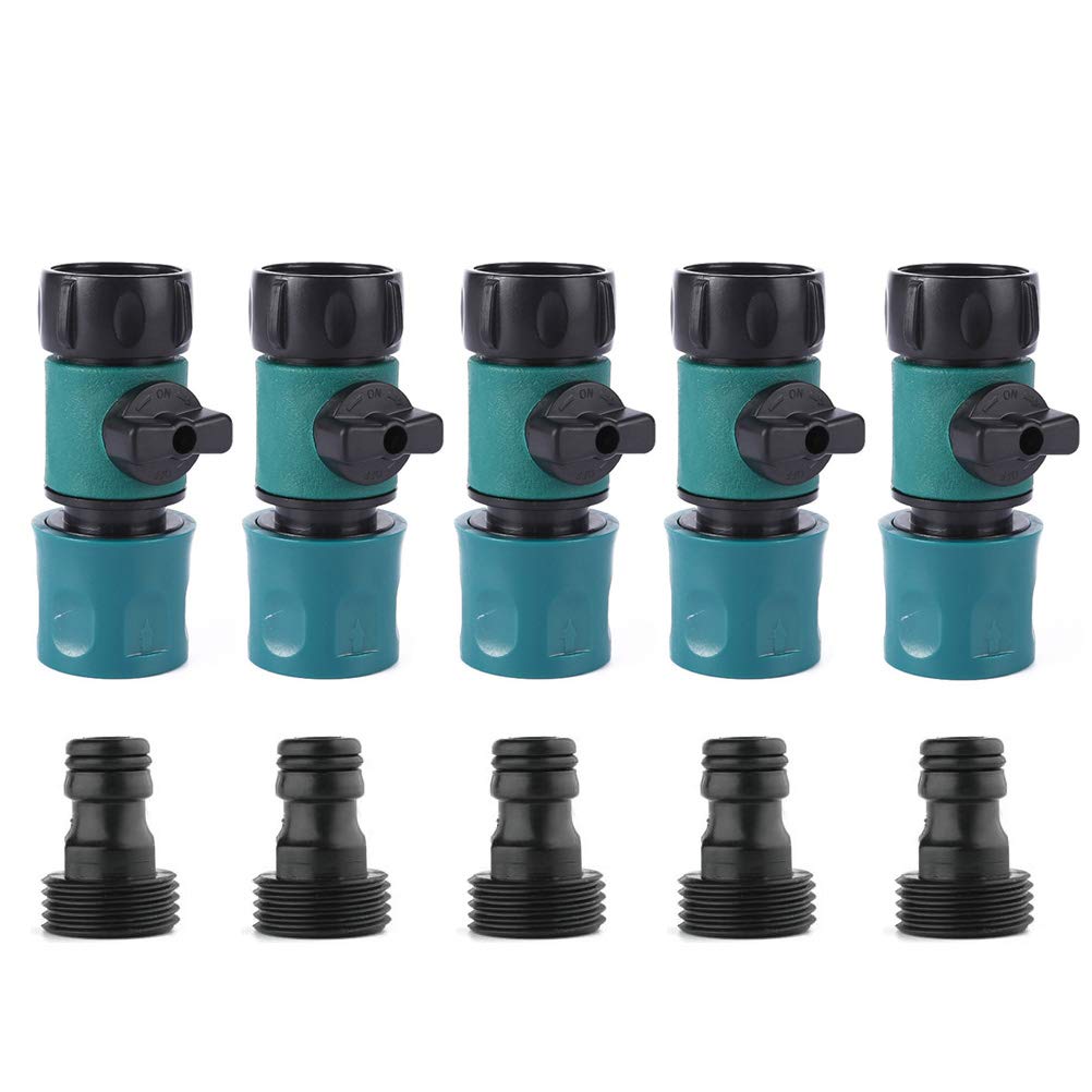 Garden Hose Fitting Quick Connectors 3/4" Thread Male Female Kit with ...