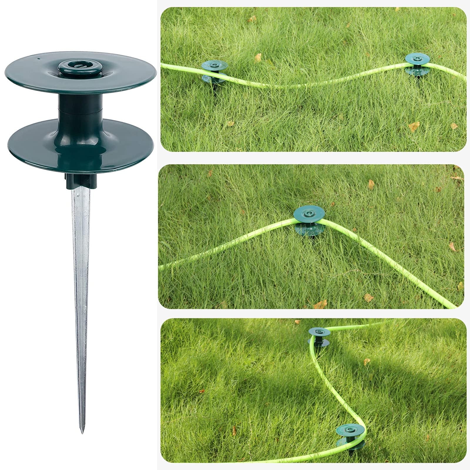 Garden Hose Guide Spike Set | 2-Pack Heavy Duty | Lawn & Flower Bed ...