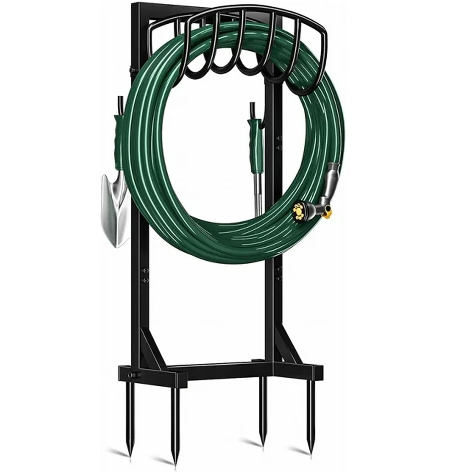 Outdoor Garden Hose Organizer Stand, Heavy Duty Metal Water Hose Holder ...