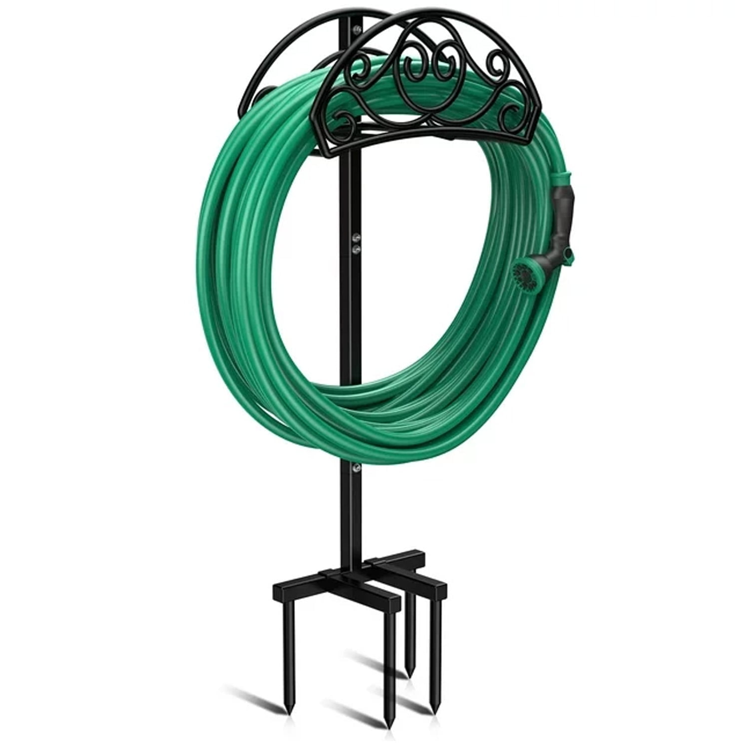 Heavy Duty Garden Hose Holder, Freestanding 150ft Hose Hanger, Outdoor ...