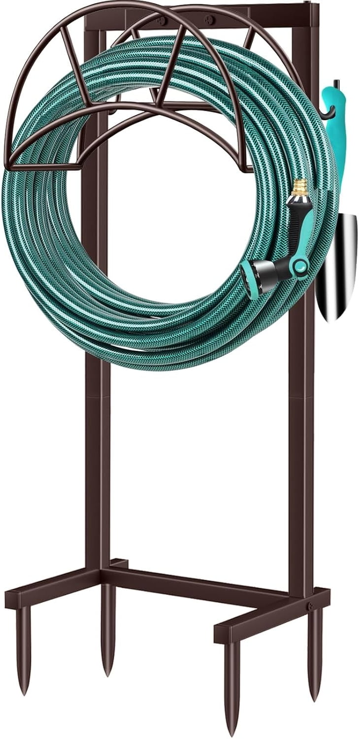 Garden Hose Holder Spikes Garden Hose Reel Hose Stand Upgraded Water ...