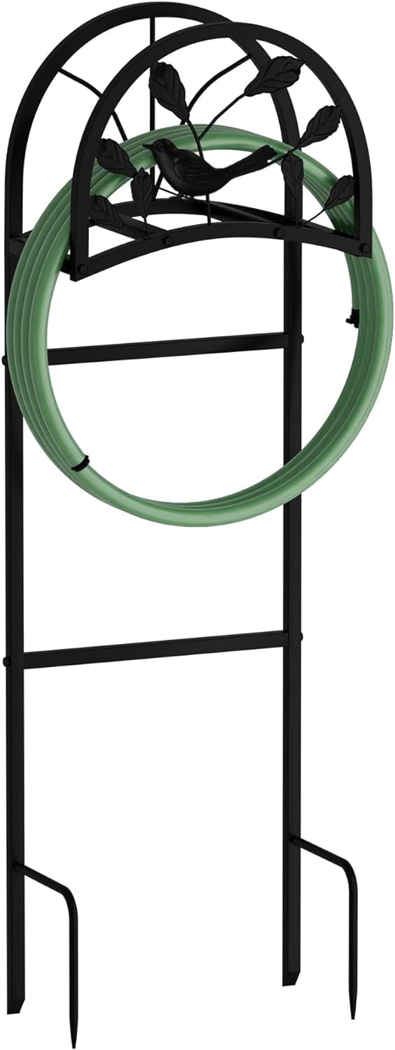 Dosker Freestanding Garden Hose Holder, Metal Storage Rack for Various ...