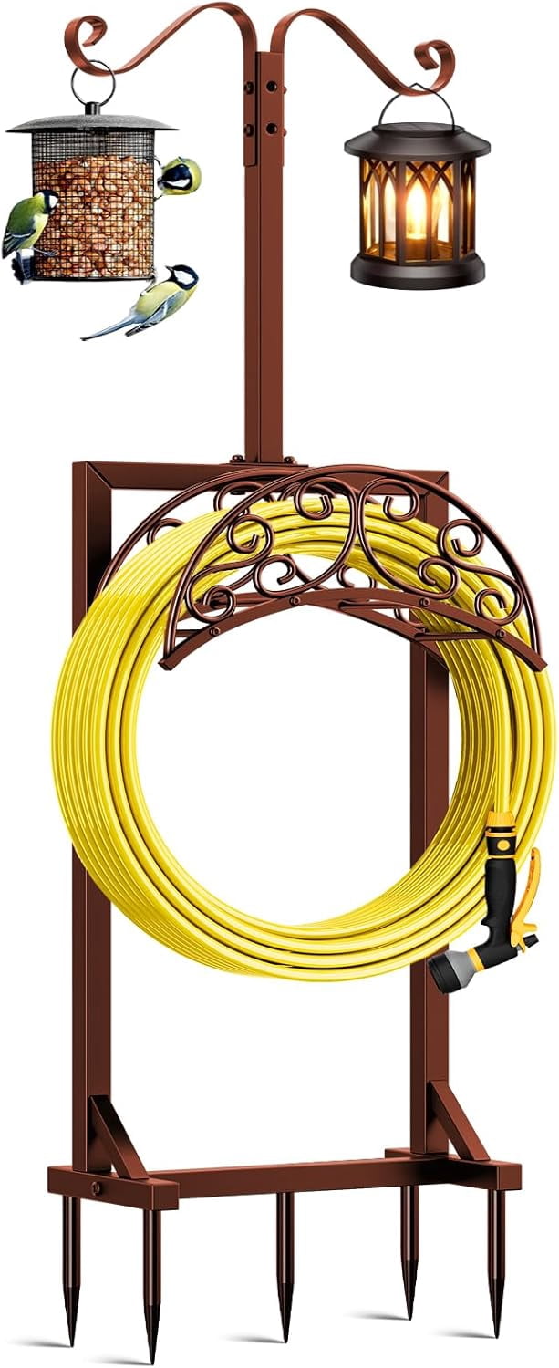 Garden Hose Holder - Upgraded Water Hose Holders for Outside with 5 ...