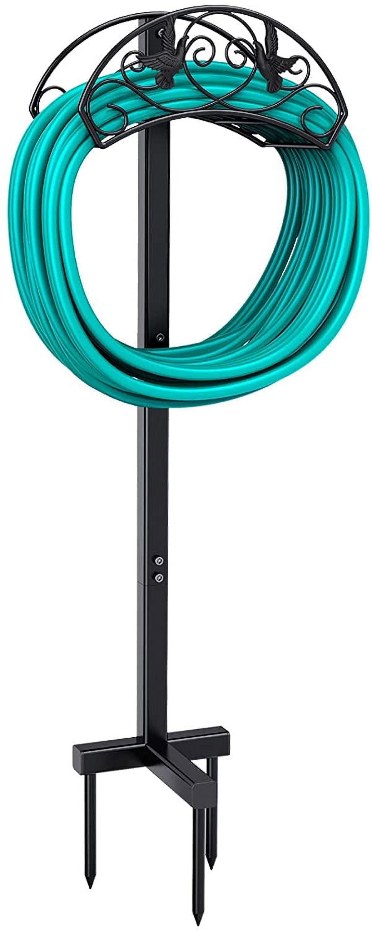 Garden Hose Holder, Water Hose Stand Freestanding Metal Hose Hanger ...
