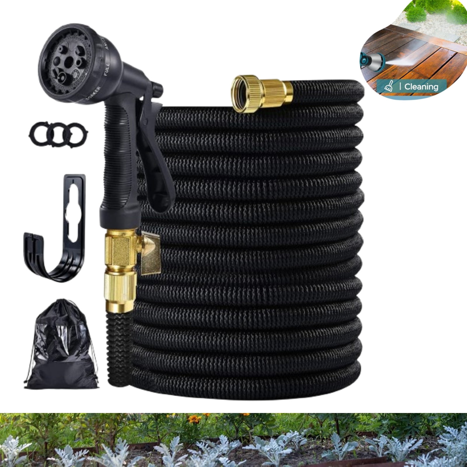 Garden Hose Non-Expanding 25ft, Flexible Garden Hose, Lightweight, Kink ...