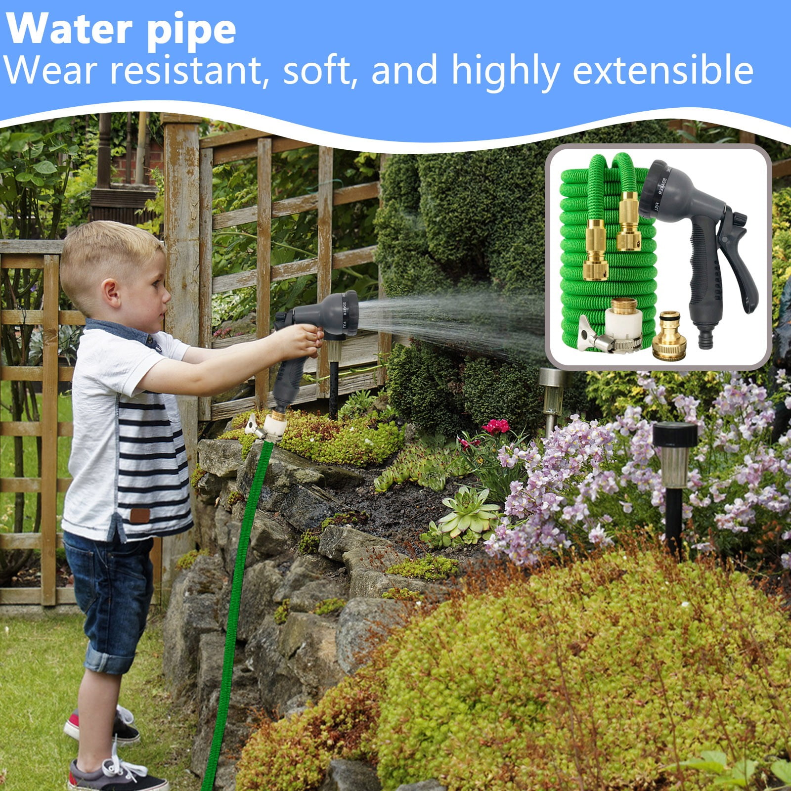 Garden Hose Non-Expanding, New Pocket Pivot Expandable Garden Hose 25 ...