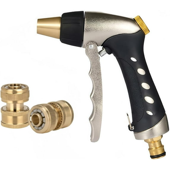 Garden Hose Nozzle, Heavy Duty Metal Water Hose Nozzle with multiple ...