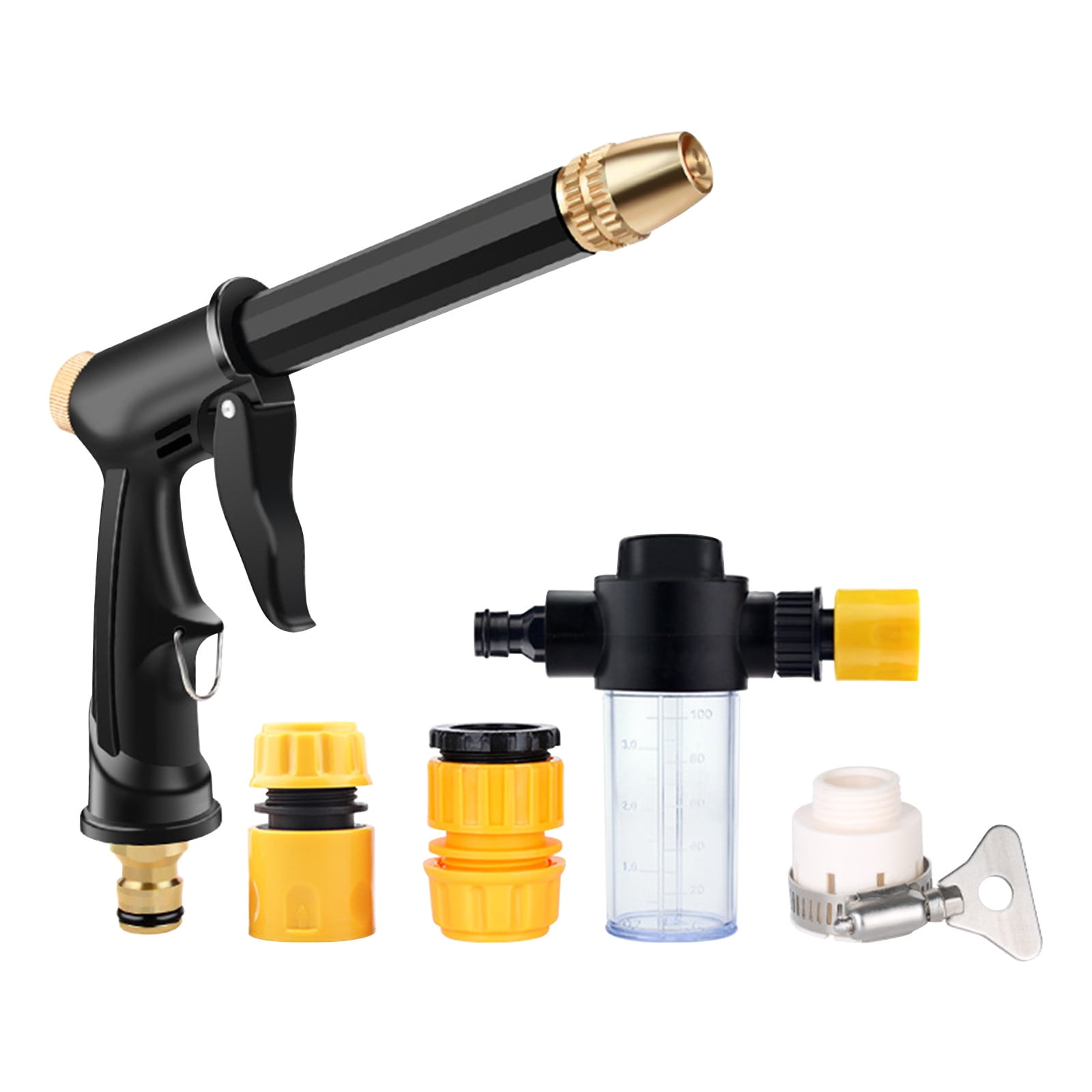Garden Hose Nozzle, Soap Dispenser & Quick Connectors, Plastic High ...