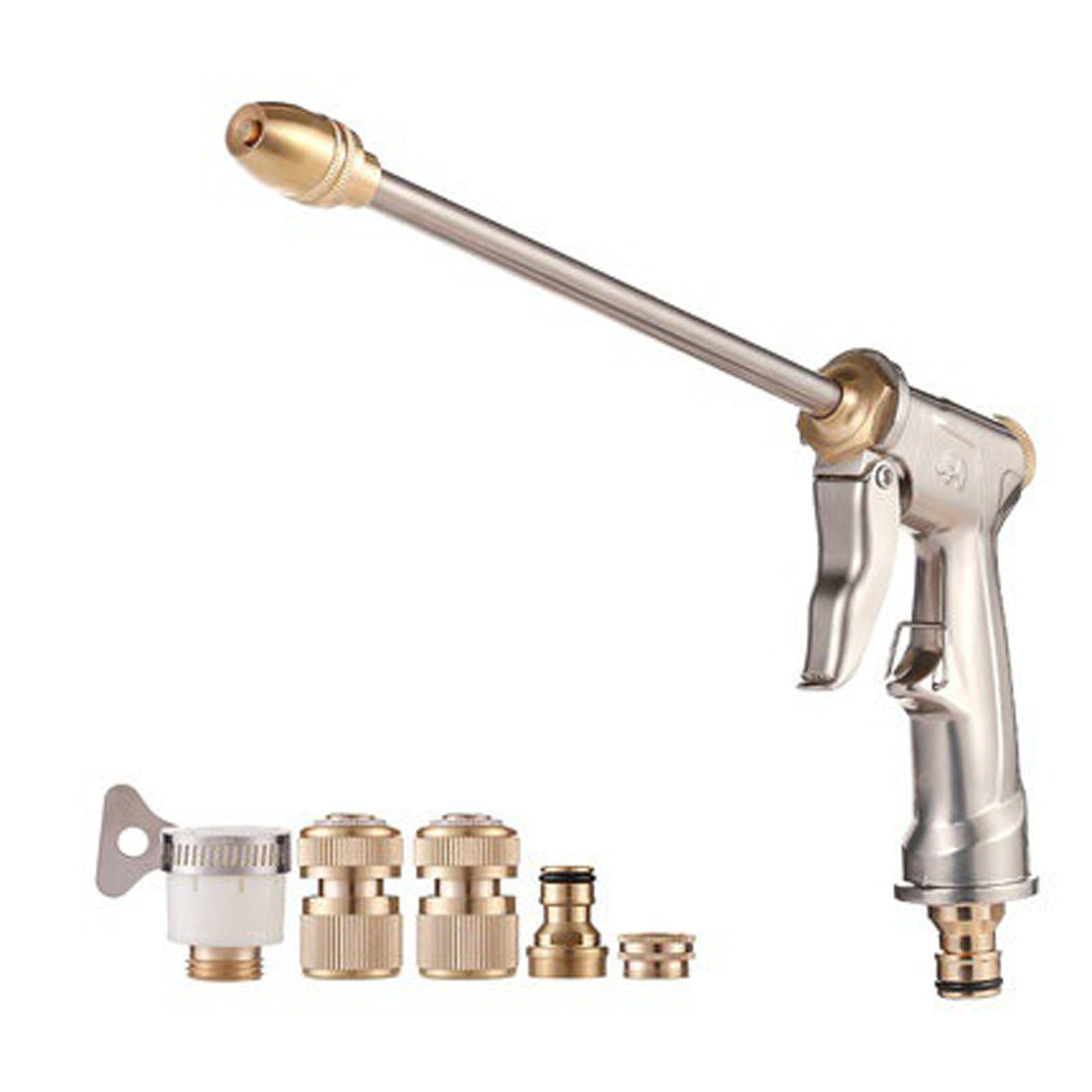Garden Hose Nozzle Sprayer – 3/4" Thread Heavy Duty Brass Nozzle, High ...
