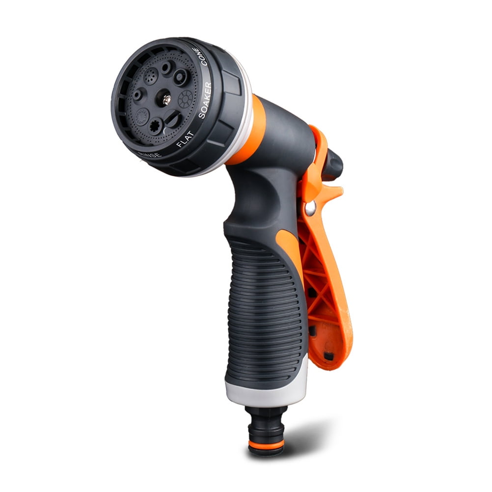 Garden Hose Nozzle Sprayer Hand Shower 8 Adjustable Irrigation Pattern ...