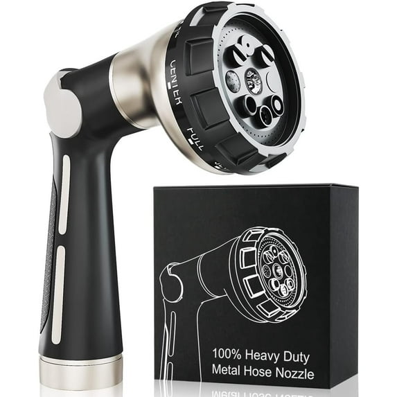 Garden Hose Nozzle , Water Hose Sprayer with 8 Watering Patterns, Thumb ...