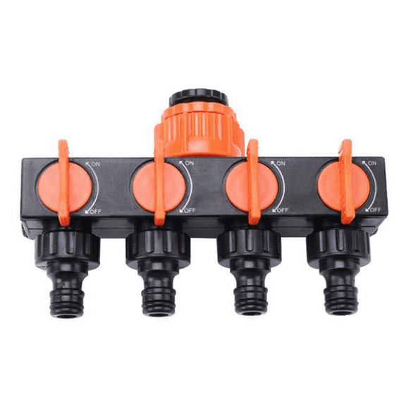 Garden Hose Pipe Splitter 4 Way Faucet Hose Connector Splitter Four ...