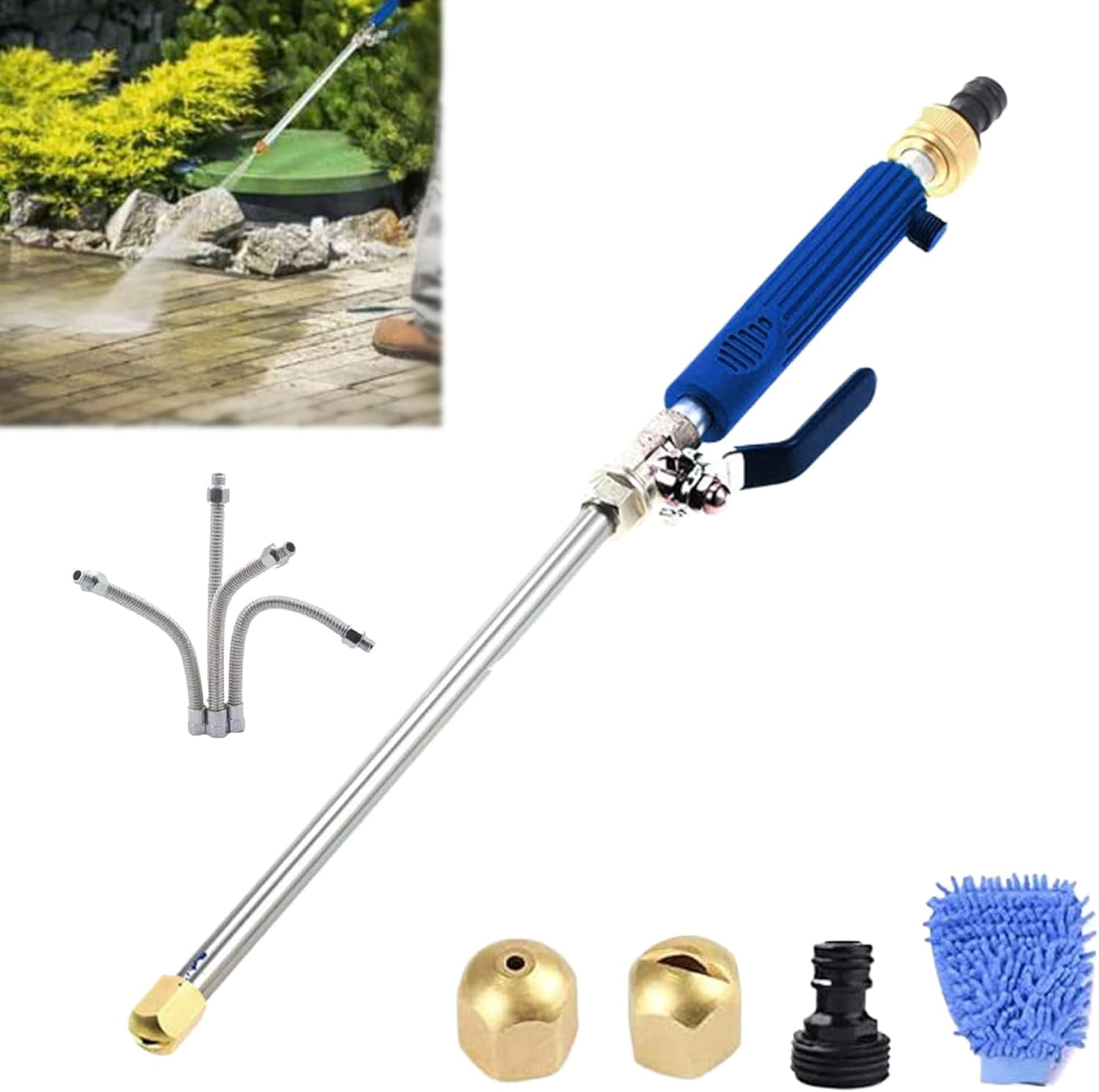 Garden Hose Pressure Washer: Jet Nozzle 2-in-1 High Pressure Power ...