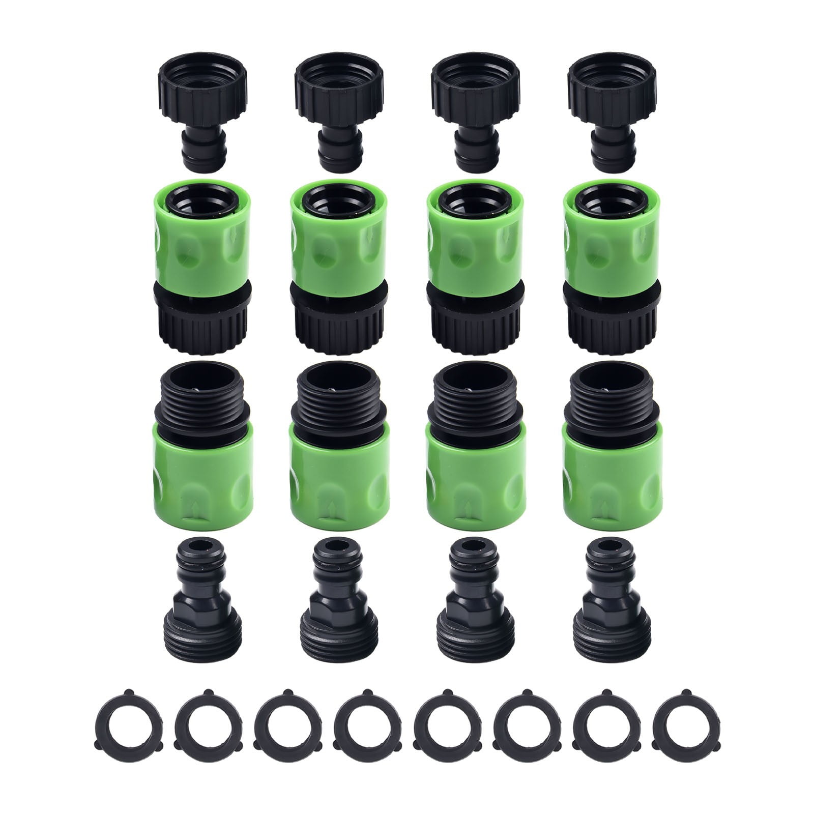 Garden Hose Quick Connect 3/4" Water Hose Fit Plastic Male Female ...