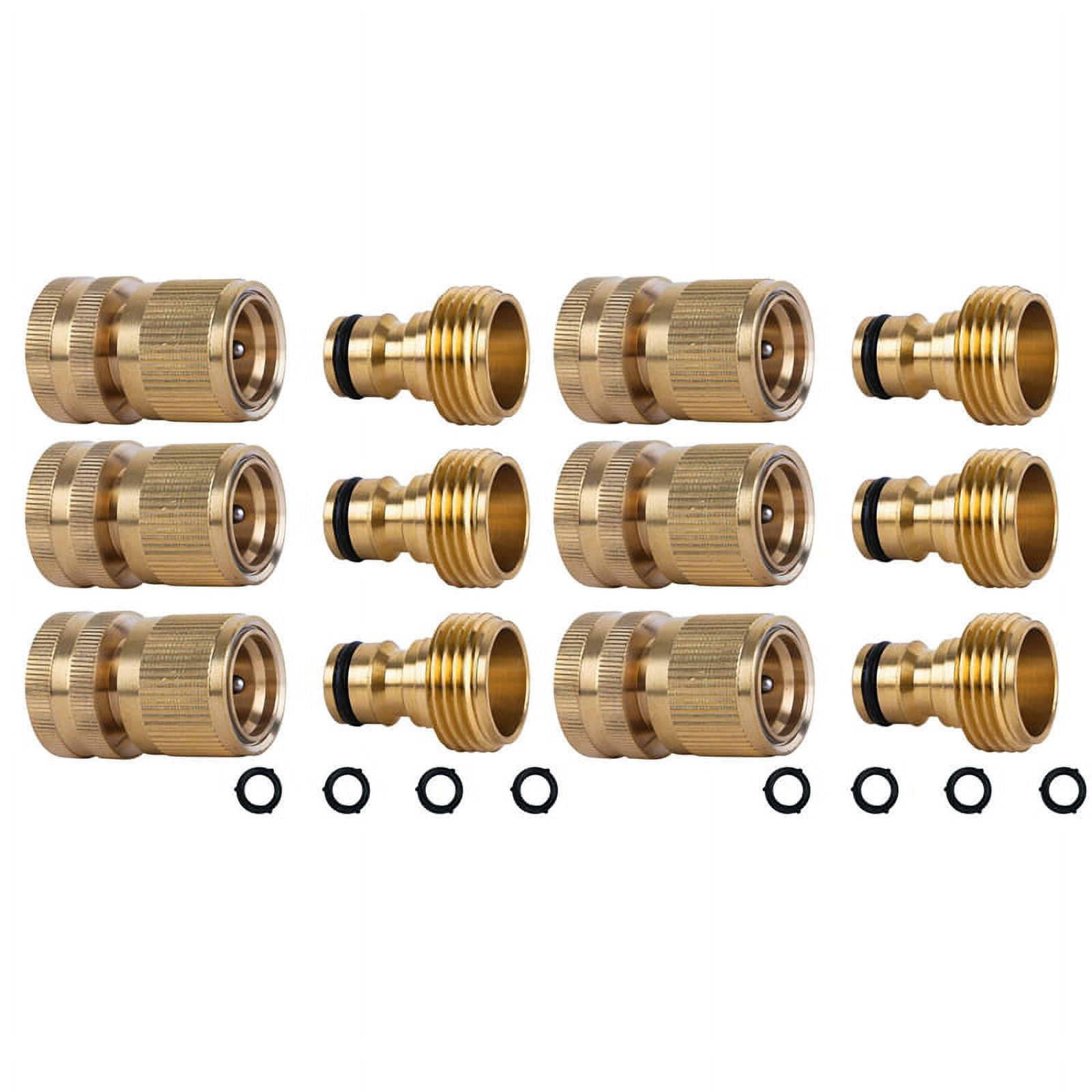 Garden Hose Quick Connect Solid Brass Quick Connector Garden Hose Fitting Water Hose Connectors ...