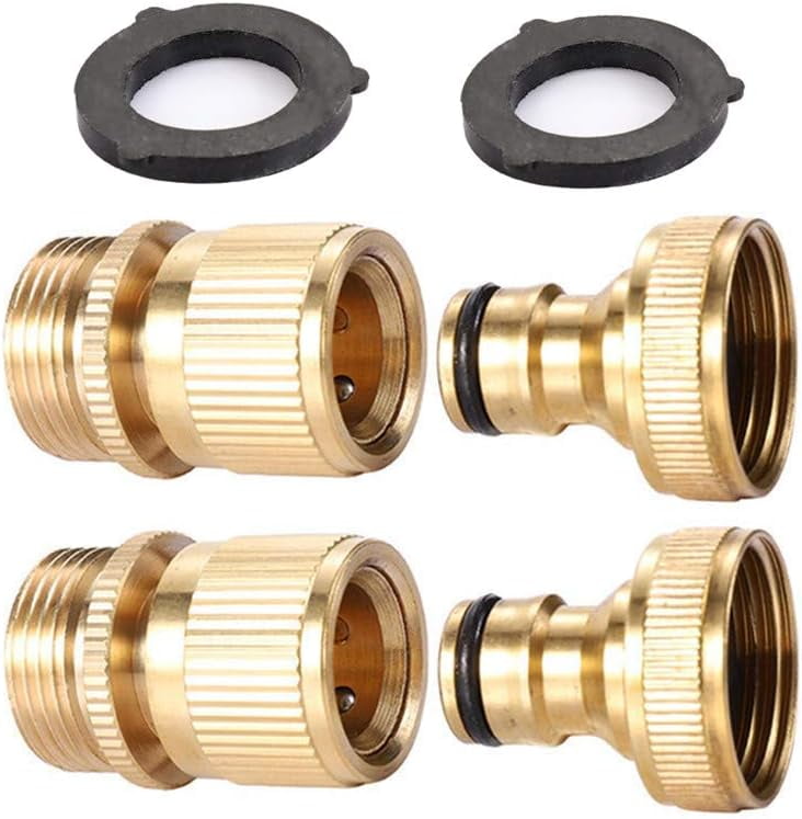 Garden Hose Quick Connect Solid Brass Quick Connector Garden Hose Fitting Water Hose Connectors ...