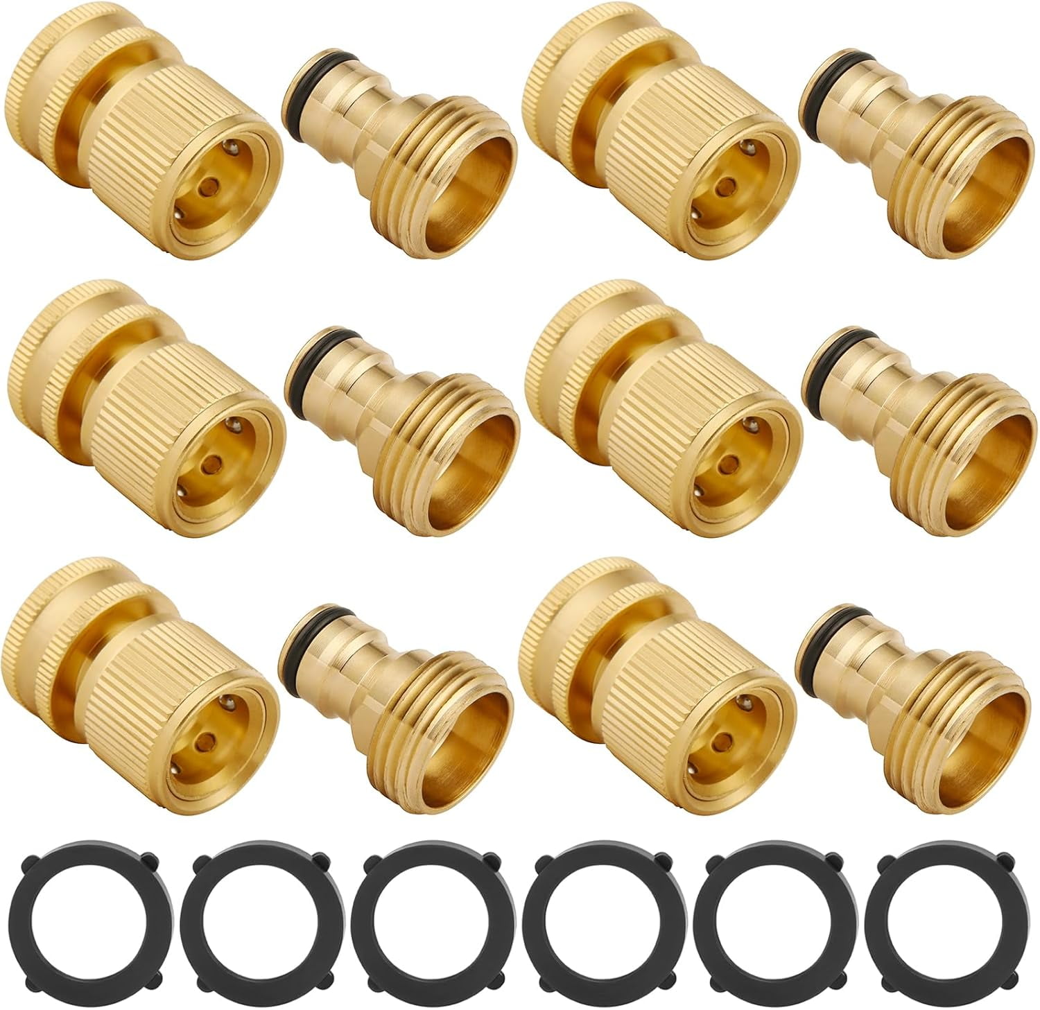Garden Hose Quick Connect Solid Brass Quick Connector Garden Hose Fitting Water Hose Connectors ...