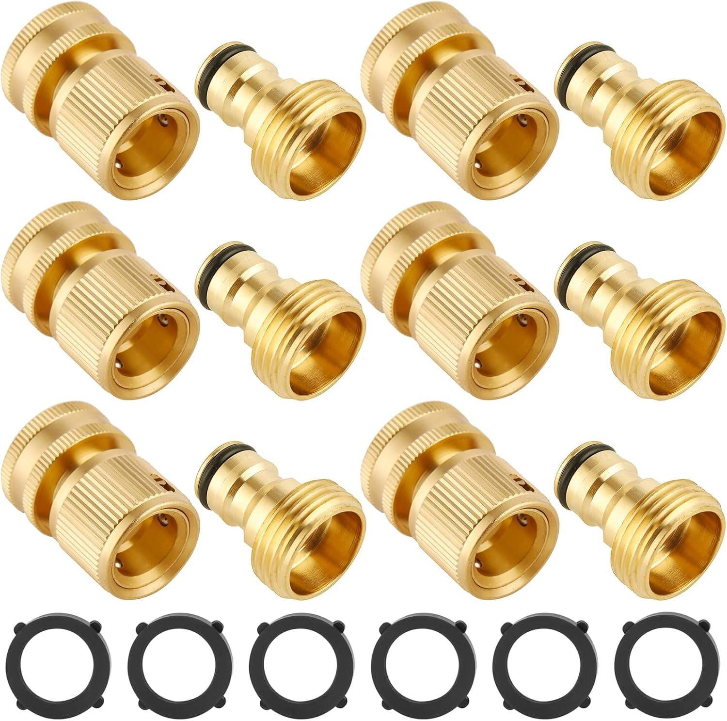 Garden Hose Quick Connect Solid Brass Quick Connector Garden Hose Fitting Water Hose Connectors ...