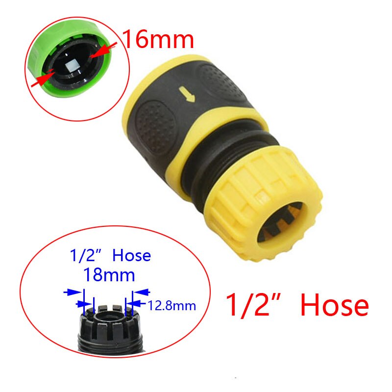 Garden Hose Quick Connector 1/2 3/4 1 Inch Pipe Coupler Stop Water ...