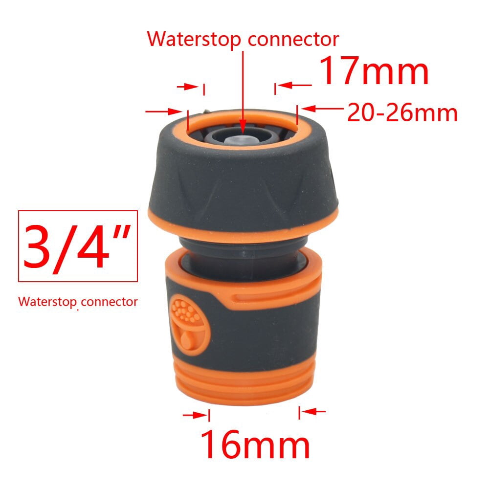 Garden Hose Quick Connector 1/2 3/4 1 Inch Pipe Coupler Stop Water ...