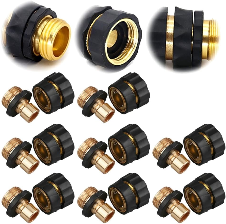 Garden Hose Quick Connector – 3/4 Inch Male Female Hose Fitting for ...