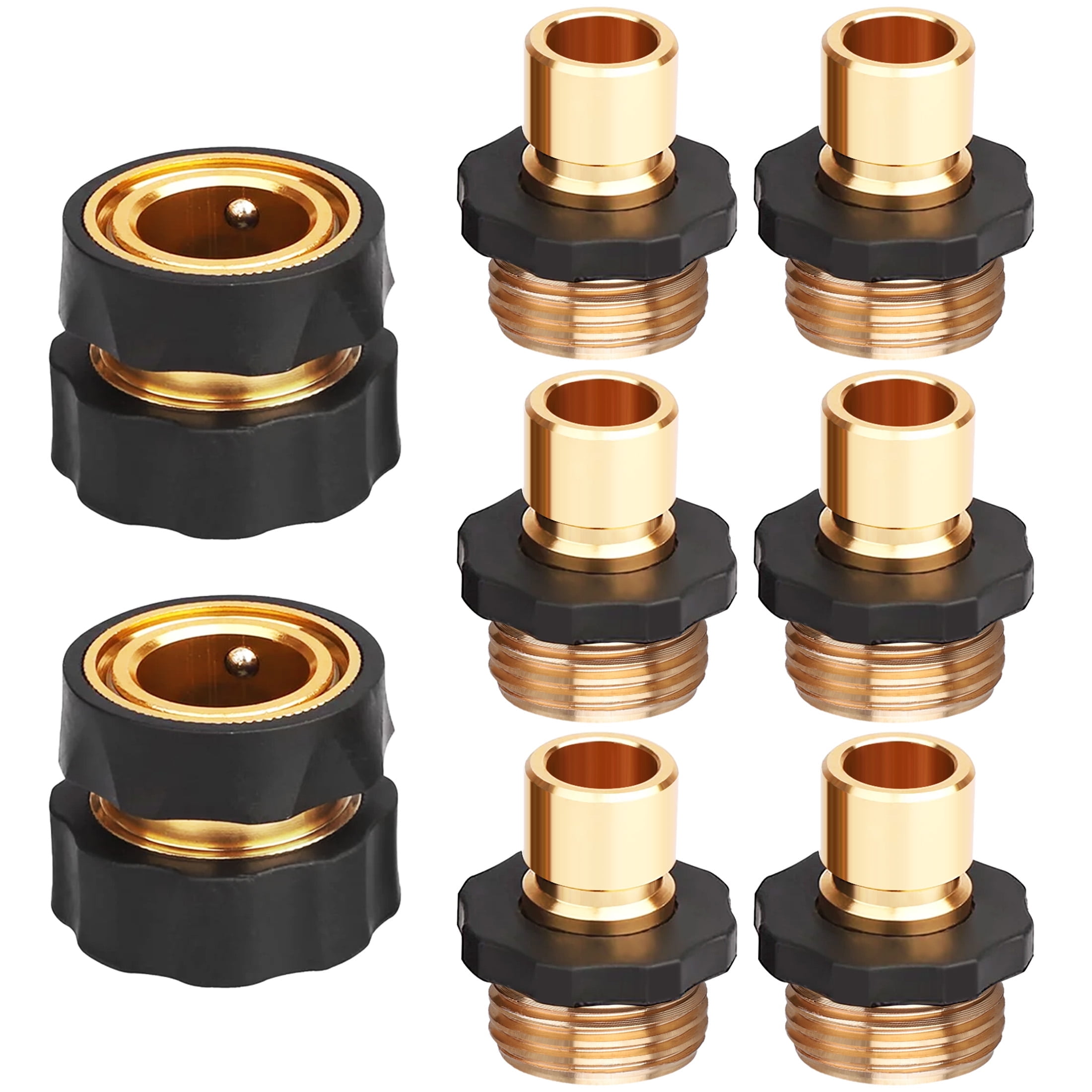 Garden Hose Quick Connector Set, 3/4" Male and Female Garden Hose ...