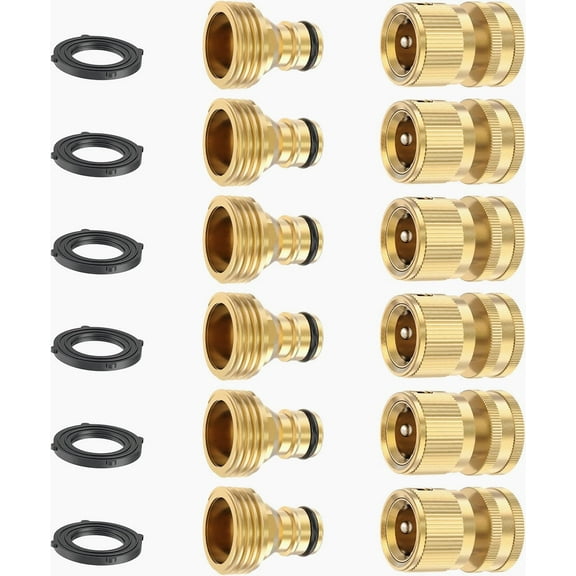 Garden Water Pipe Quick Connector, No-Leak 3/4 Inch GHT Thread Fitting ...