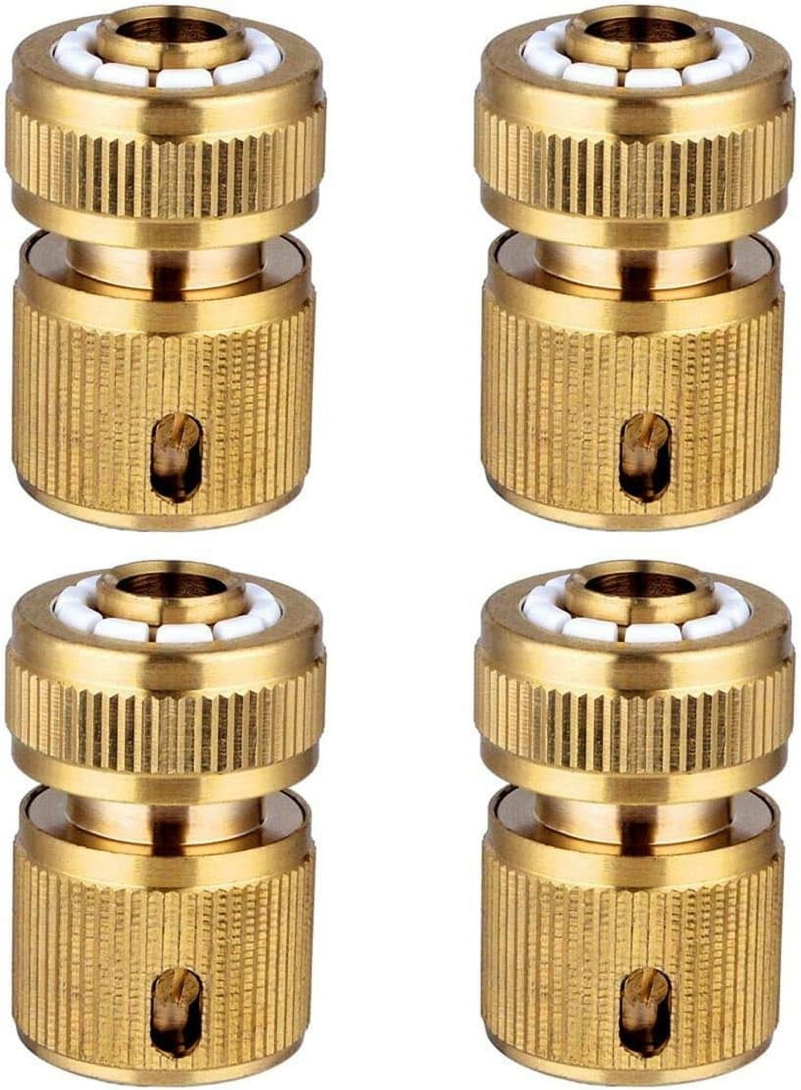 Garden Hose Quick Connectors, Heavy Duty Brass, Smooth Water Flow for 1 ...