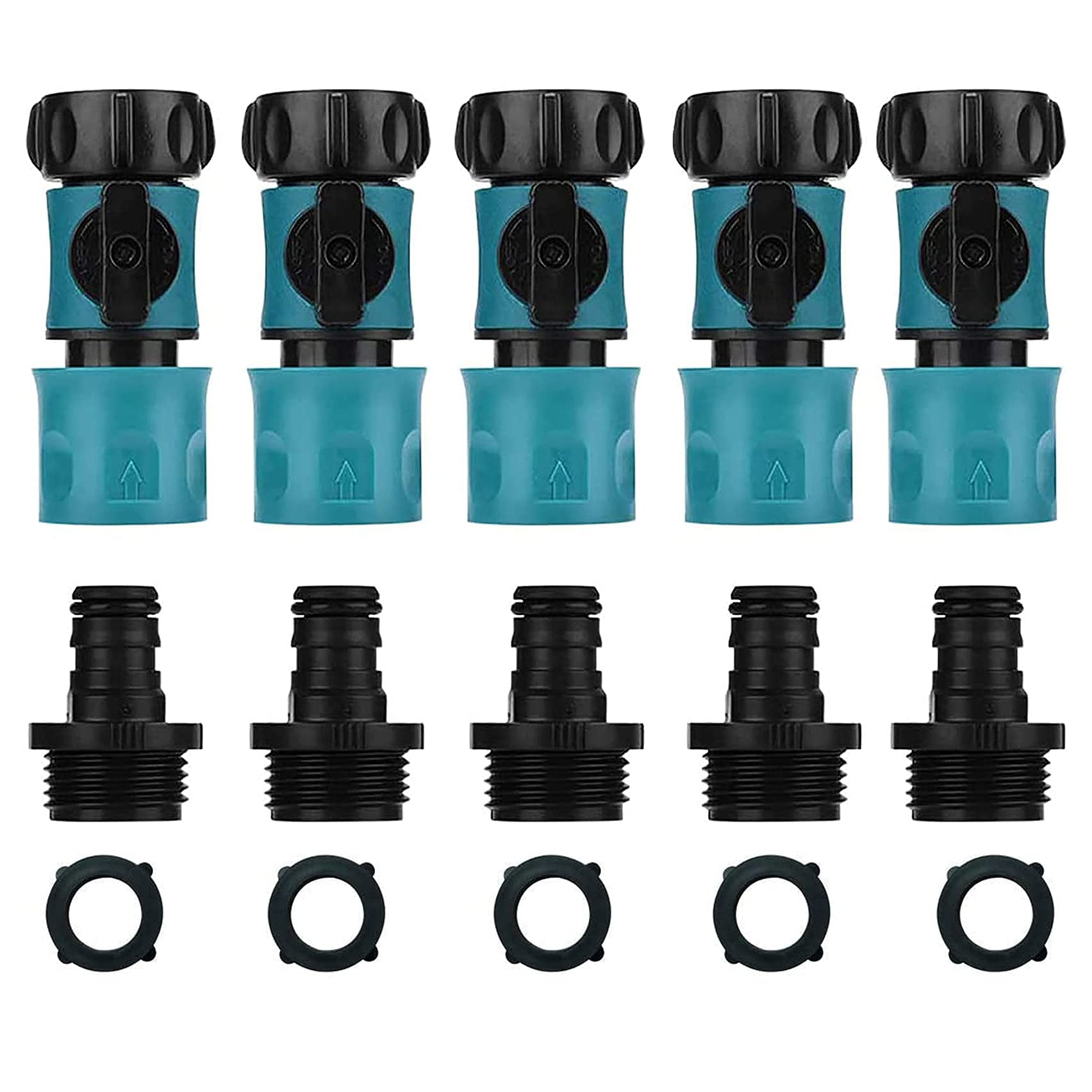 Garden Hose Quick Connectors Male and Female, Plastic Hose Connector ...