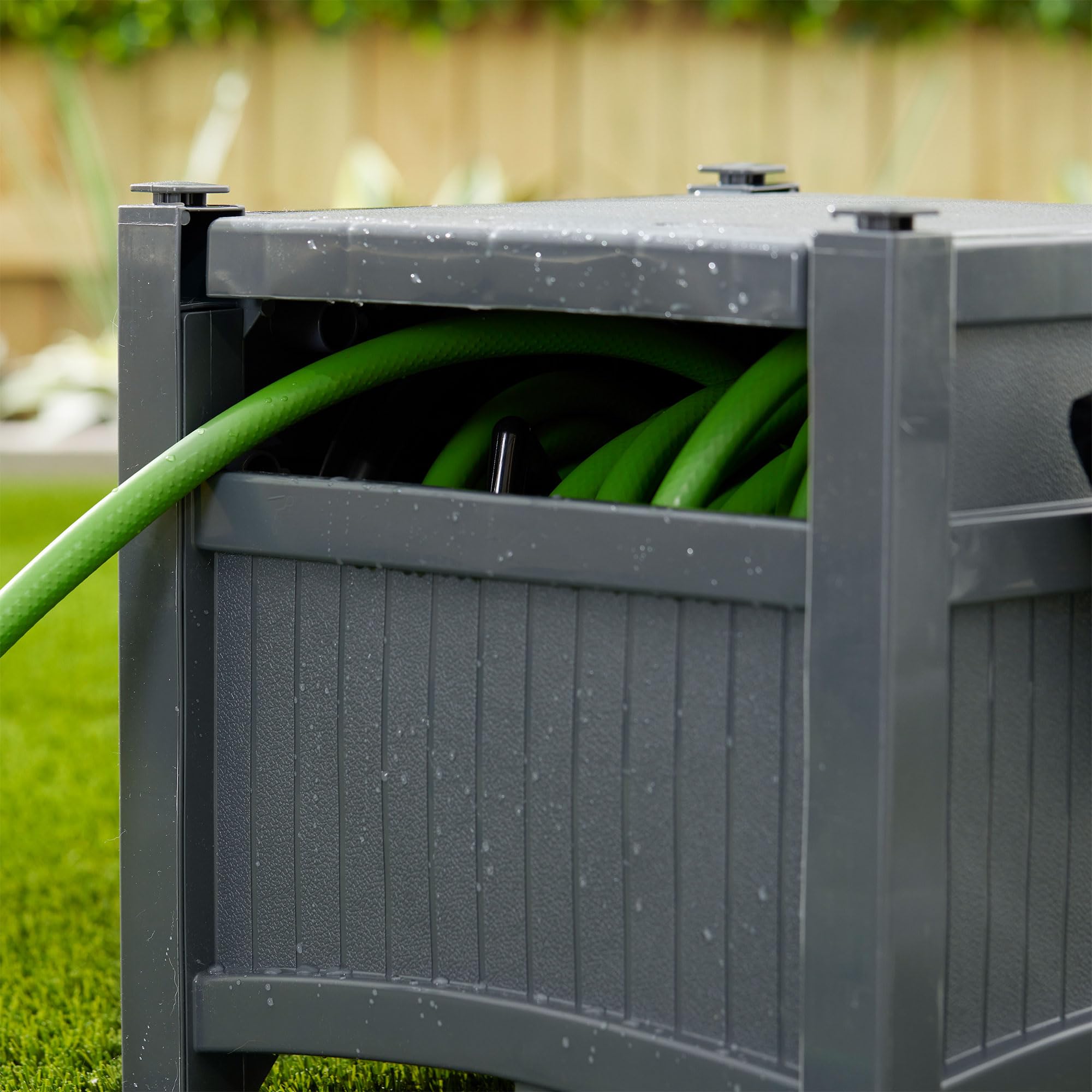 Garden Hose Reel Hideaway for 5/8" Hoses, Retracting Storage of 100ft ...