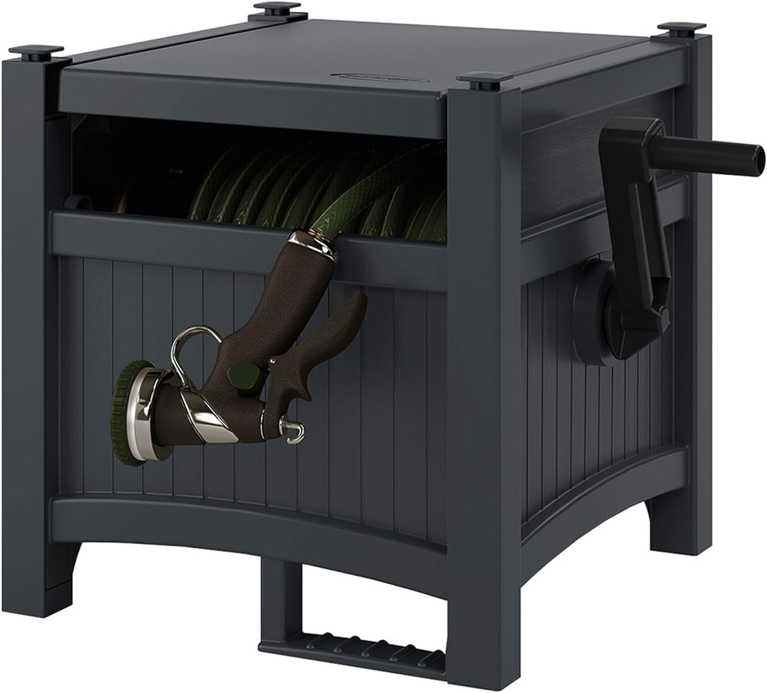 Garden Hose Reel Hideaway for 5/8" Hoses, Retracting Storage of 100ft ...