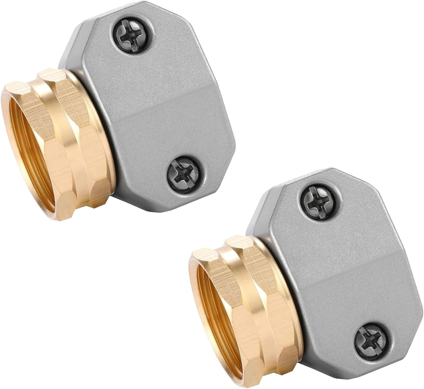 Garden Hose Repair Fittings, Female Coupling Menders with Zinc Clamps ...