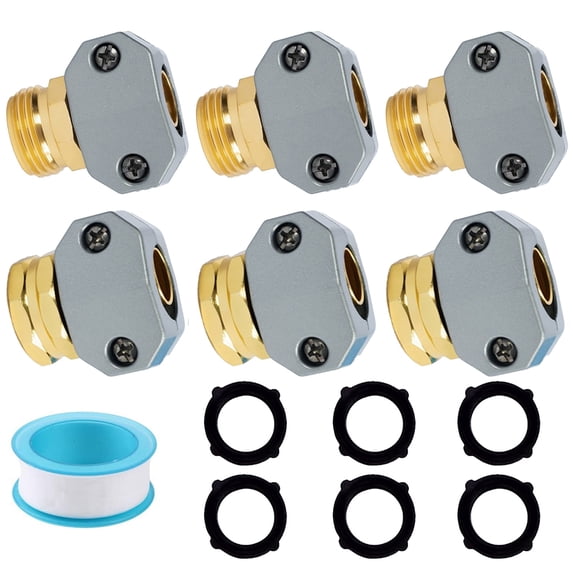 Garden Hose Repair Kit, 3 Sets Aluminum Hose End Menders for 5/8" & 3/4 ...