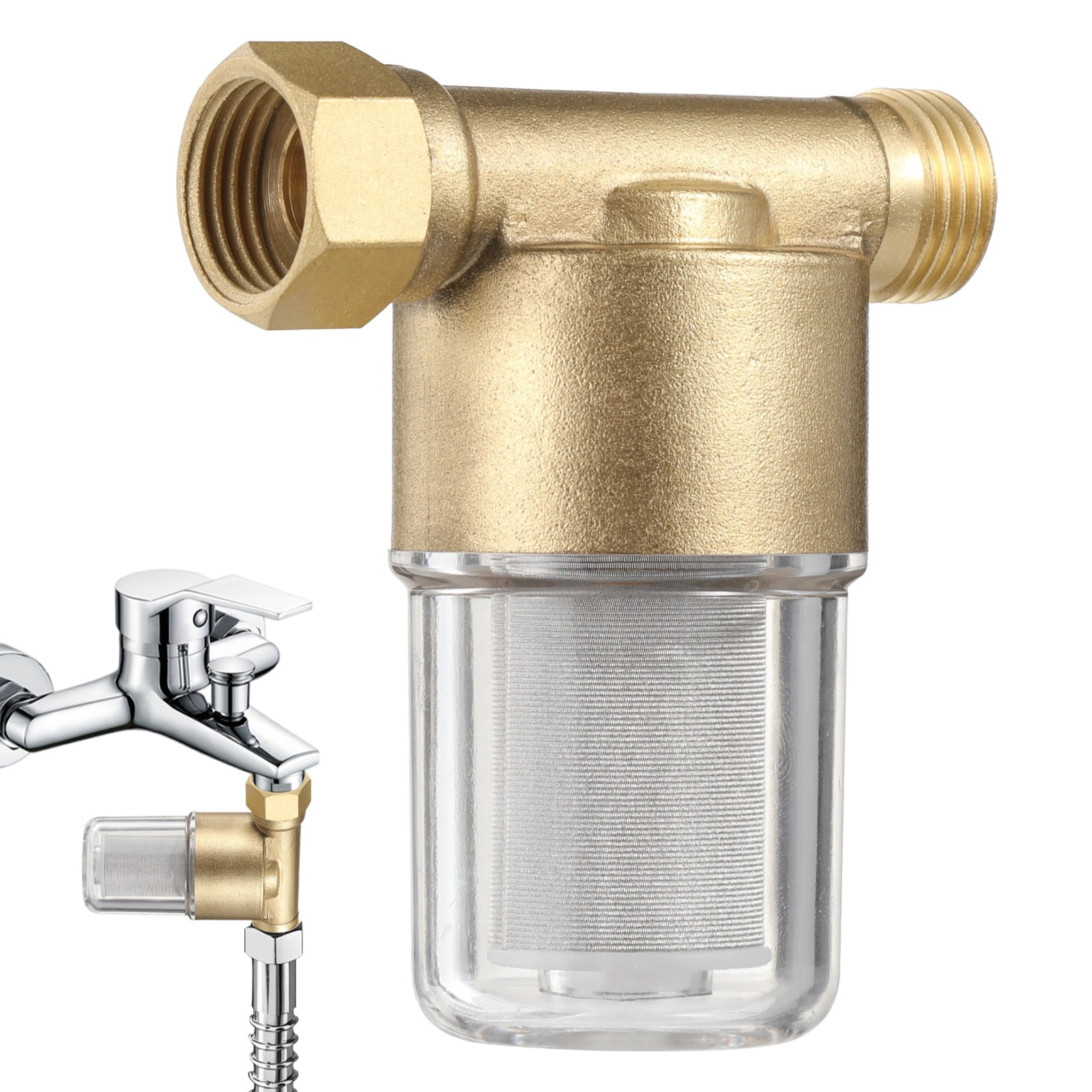 Garden Hose Sediment Filter, Inline Water Filter Washing, Machine Water ...