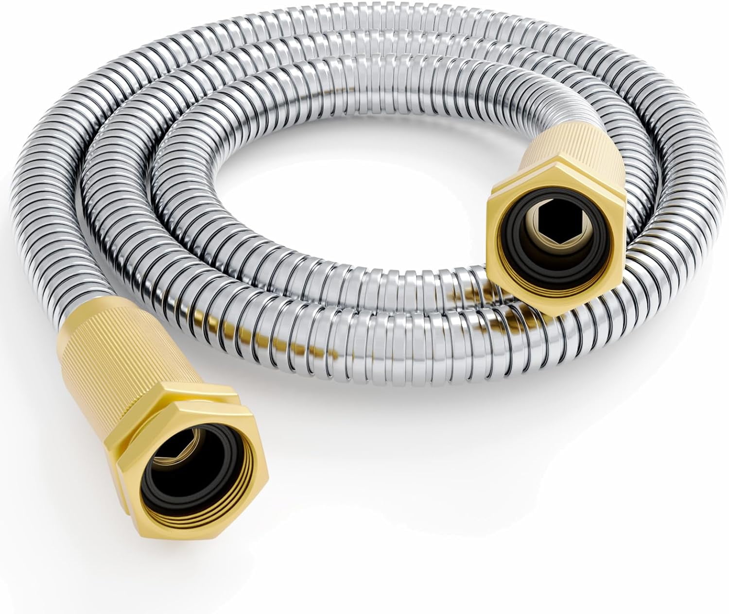 Garden Hose - Short Water Leader Metal Hose 3 FT with Female to Female ...