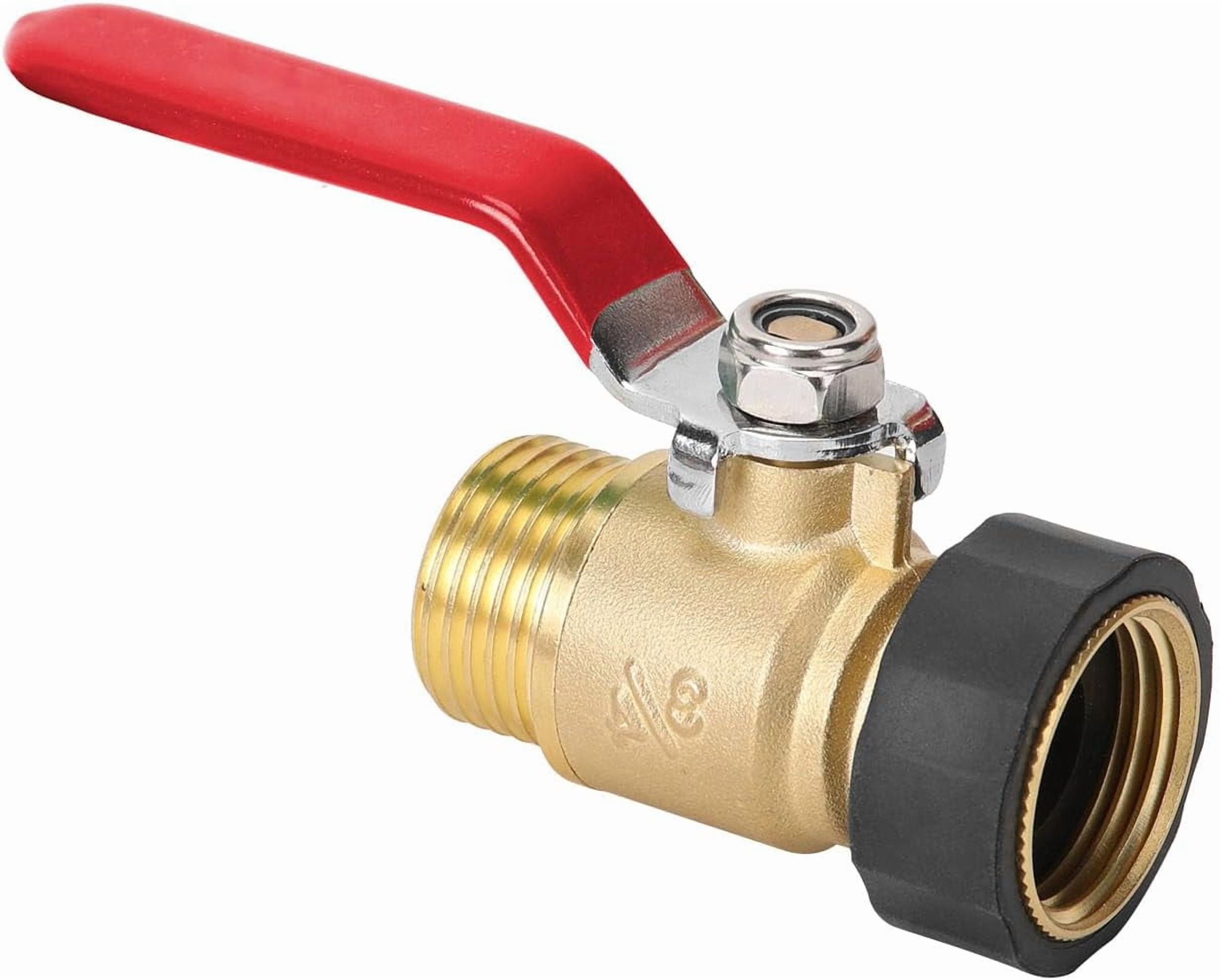 Garden Hose Shut Off Valve 3/4 Inch Heavy Duty Brass Ball Valve Water ...