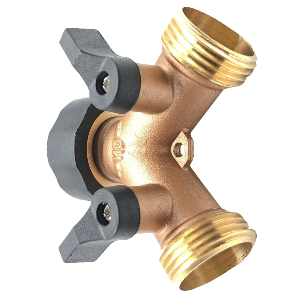 Garden Hose Shut off Valve Water Pipe Three-way Diverter Tap Connector ...